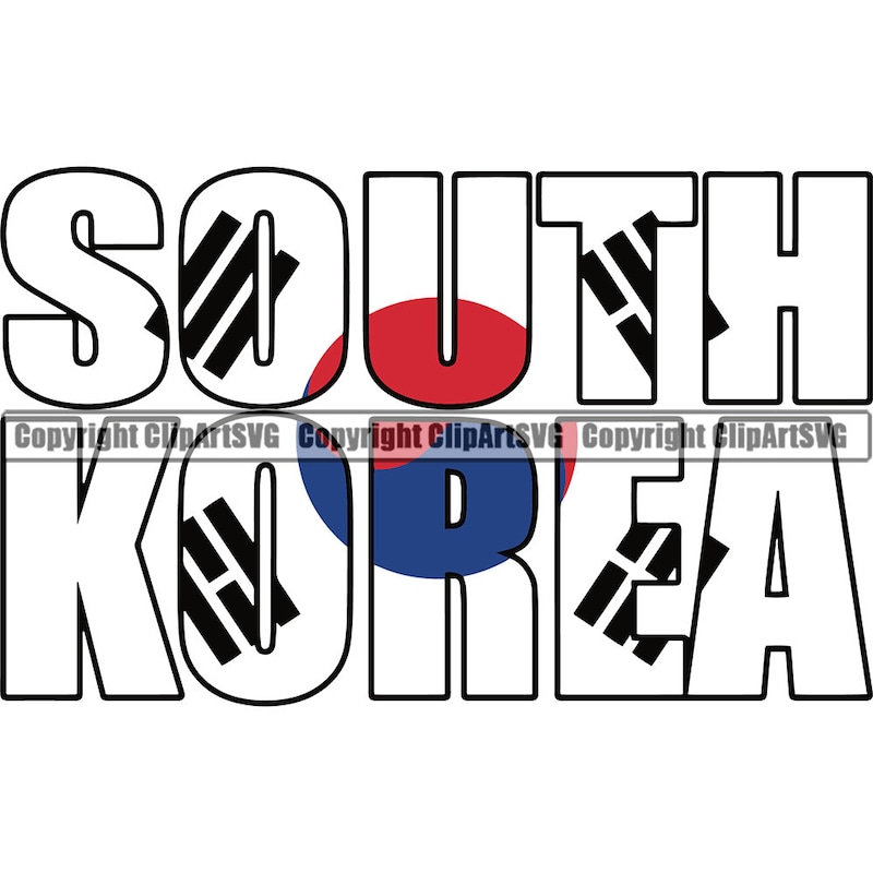 South Korean Flag Svg - Etsy
