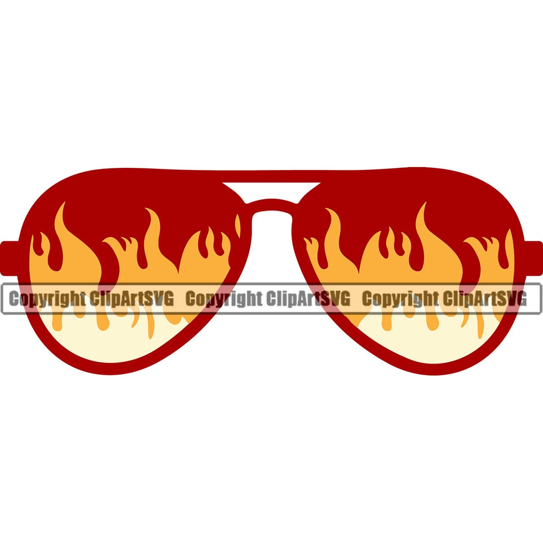 Sunglasses Fire Flames Lens Sun Eye Protect Sunrays Sunny Aviator Cop ...