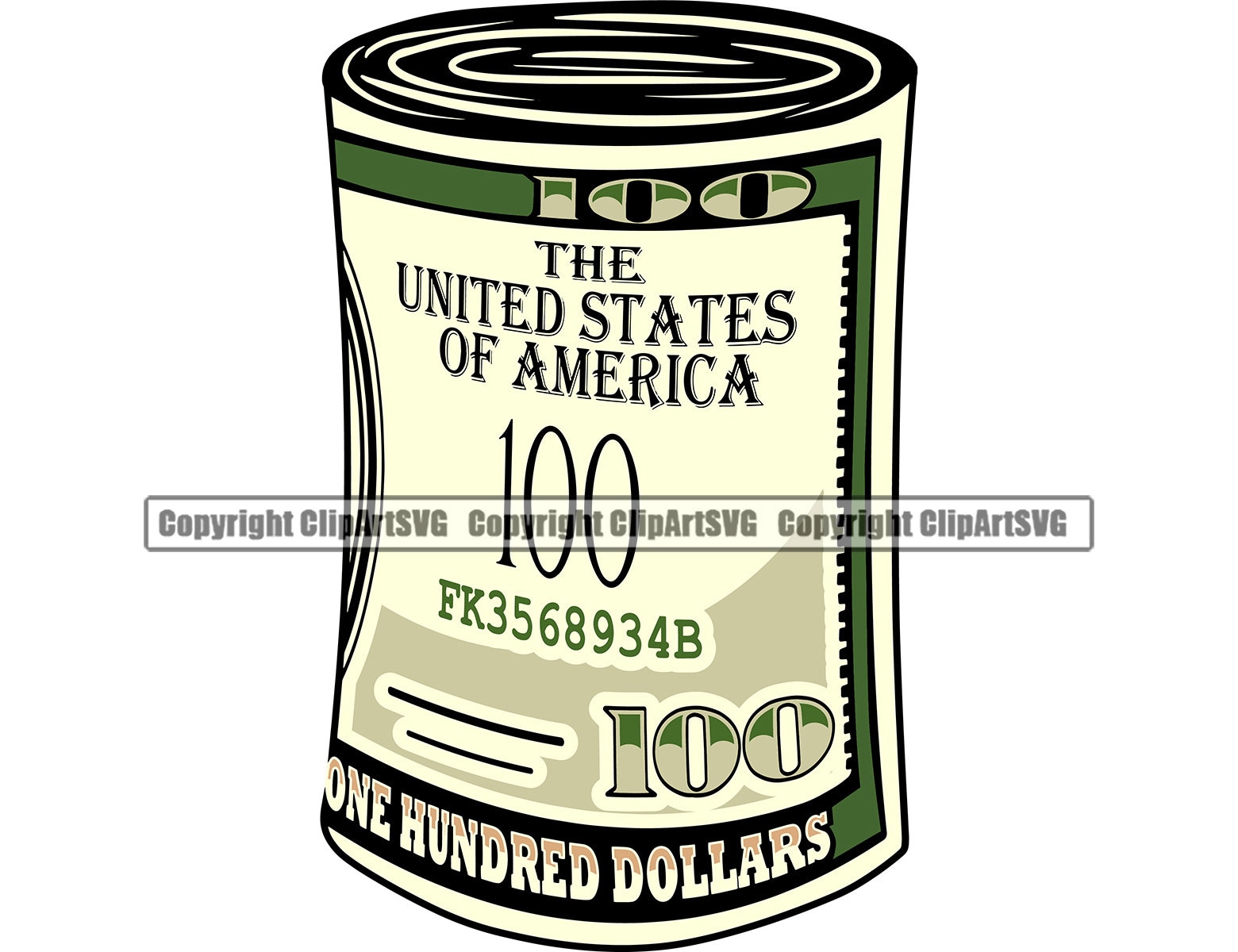 100 Hundred Dollar Bill Roll Paper Money Cash Rich Bank Note | Etsy