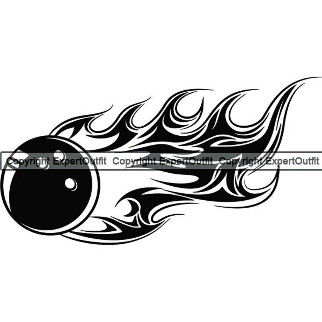 Bowling Ball Motion Hot Fire Flames Player Bowl Bowler Kingpin ...