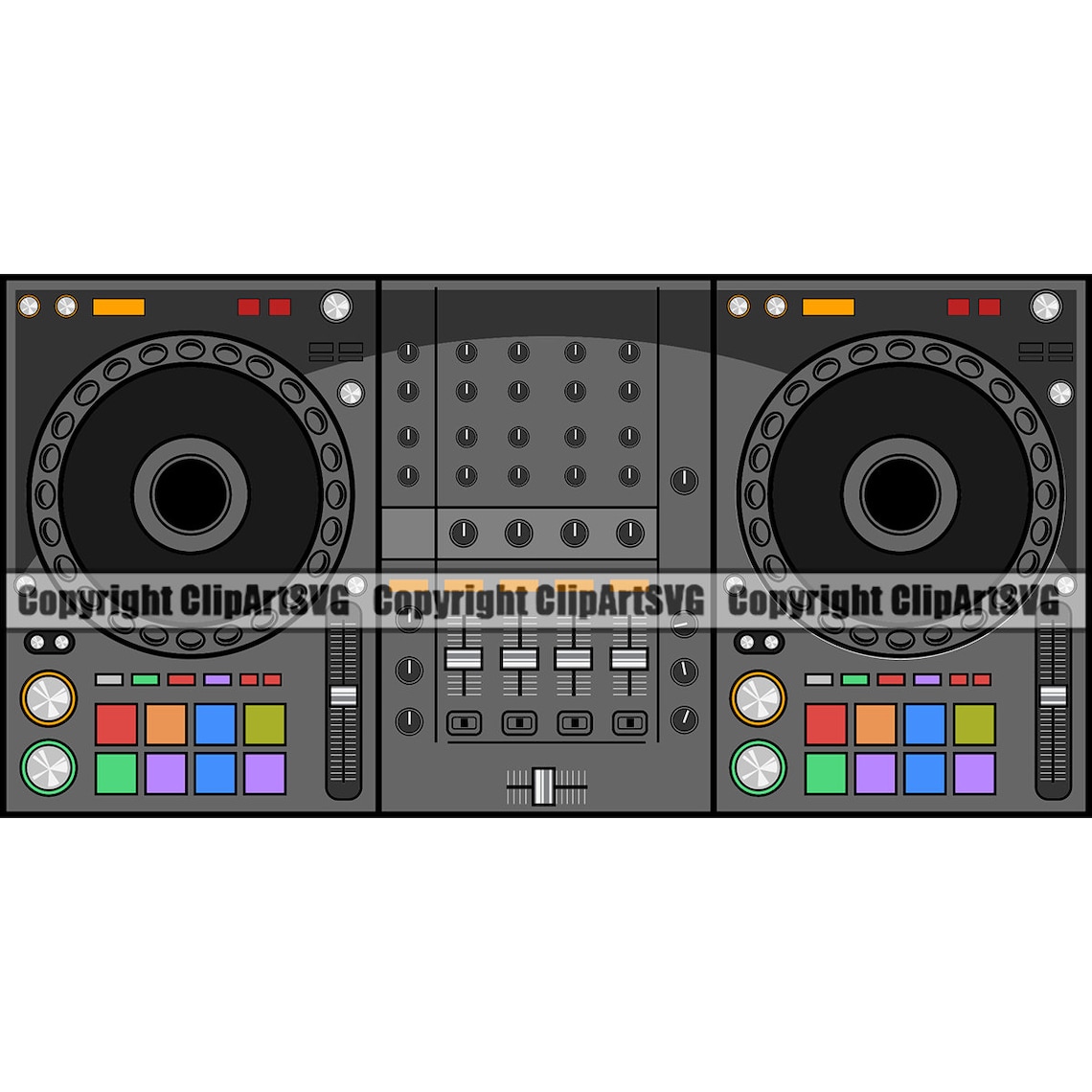 DJ Disc Jockey Setup Modern CD Compact Disc Turntable Audio - Etsy