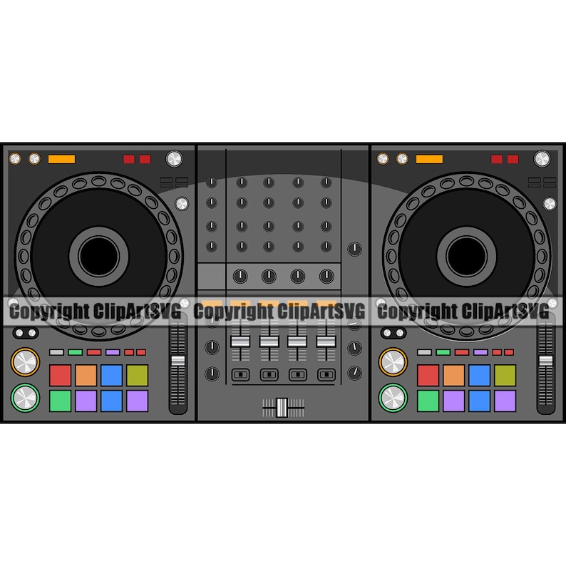 DJ Disc Jockey Setup Modern CD Compact Disc Turntable Audio | Etsy