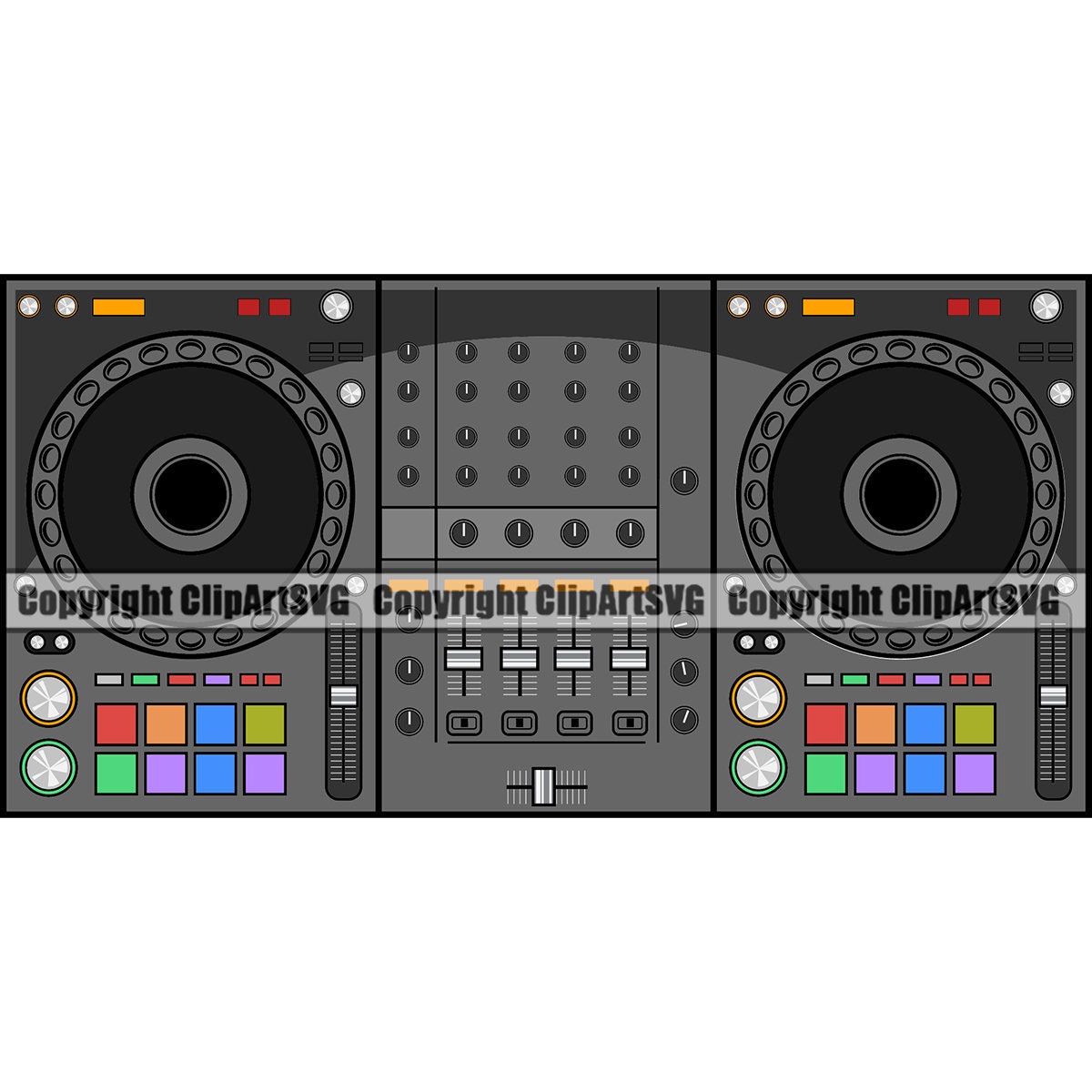 DJ Disc Jockey Setup Modern CD Compact Disc Turntable Audio - Etsy UK