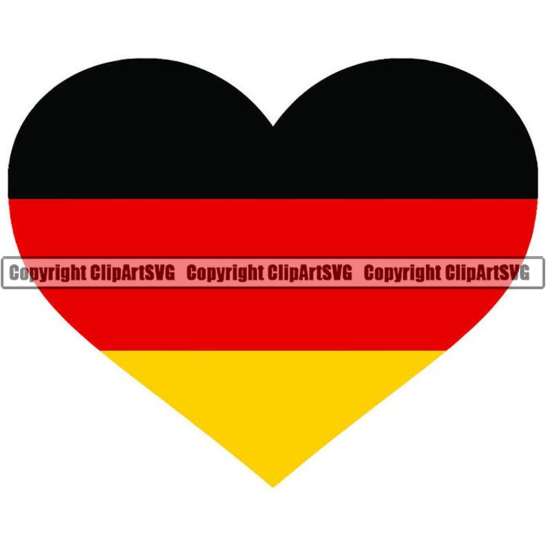 Germany Heart Shaped Flag German Europe Country World National Nation ...