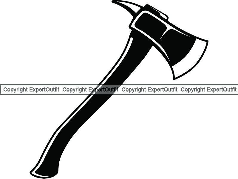 Firefighter Axe 5 Firefighting Rescue Equipment Logo Fireman Fighting ...