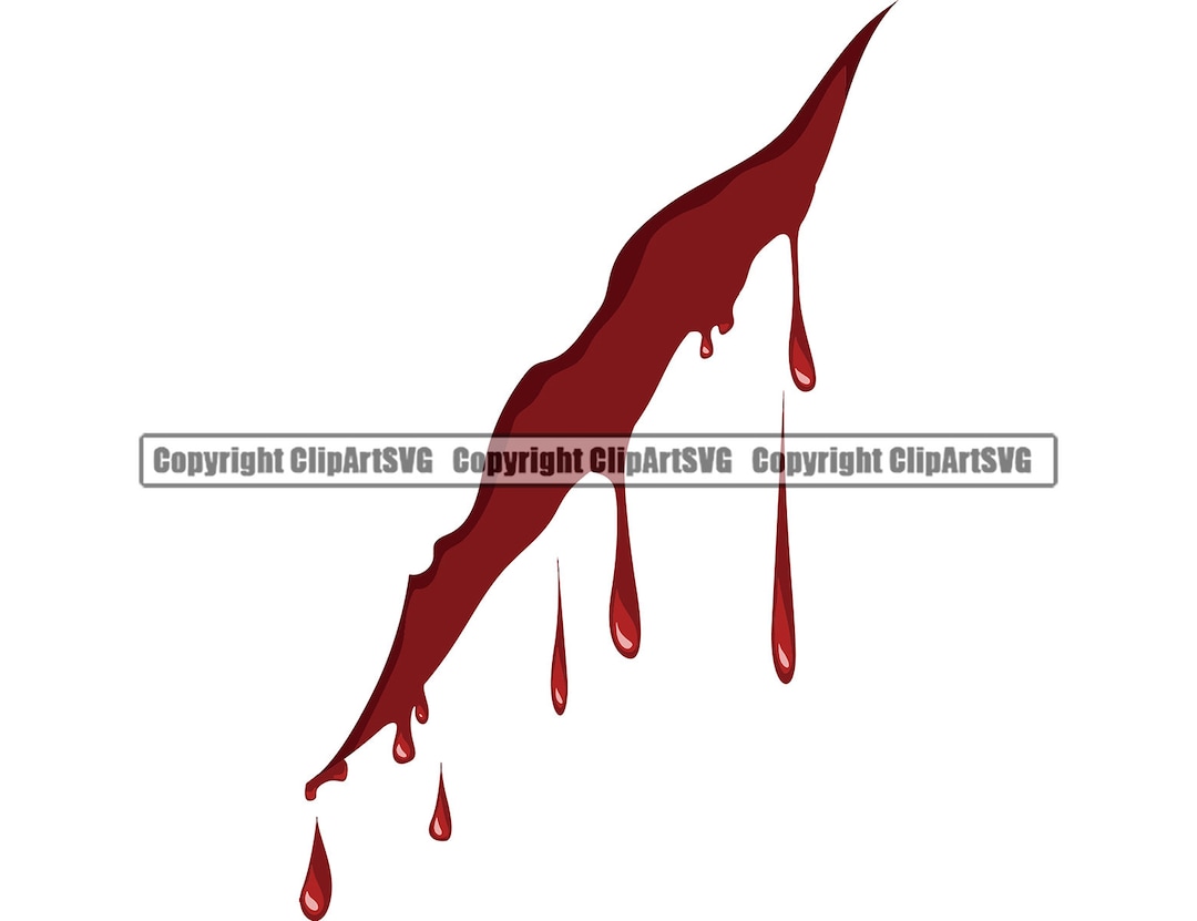Blood Slice Cut Injury Wound Drip Drop Splatter Liquid Gush Spill ...