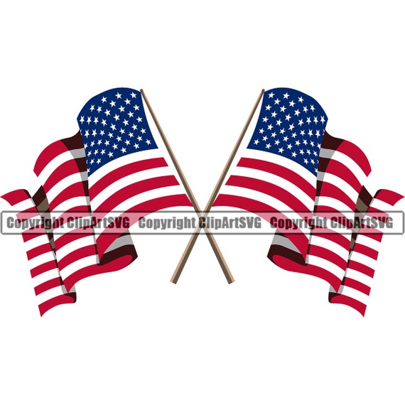 Wavy American Flag Logos