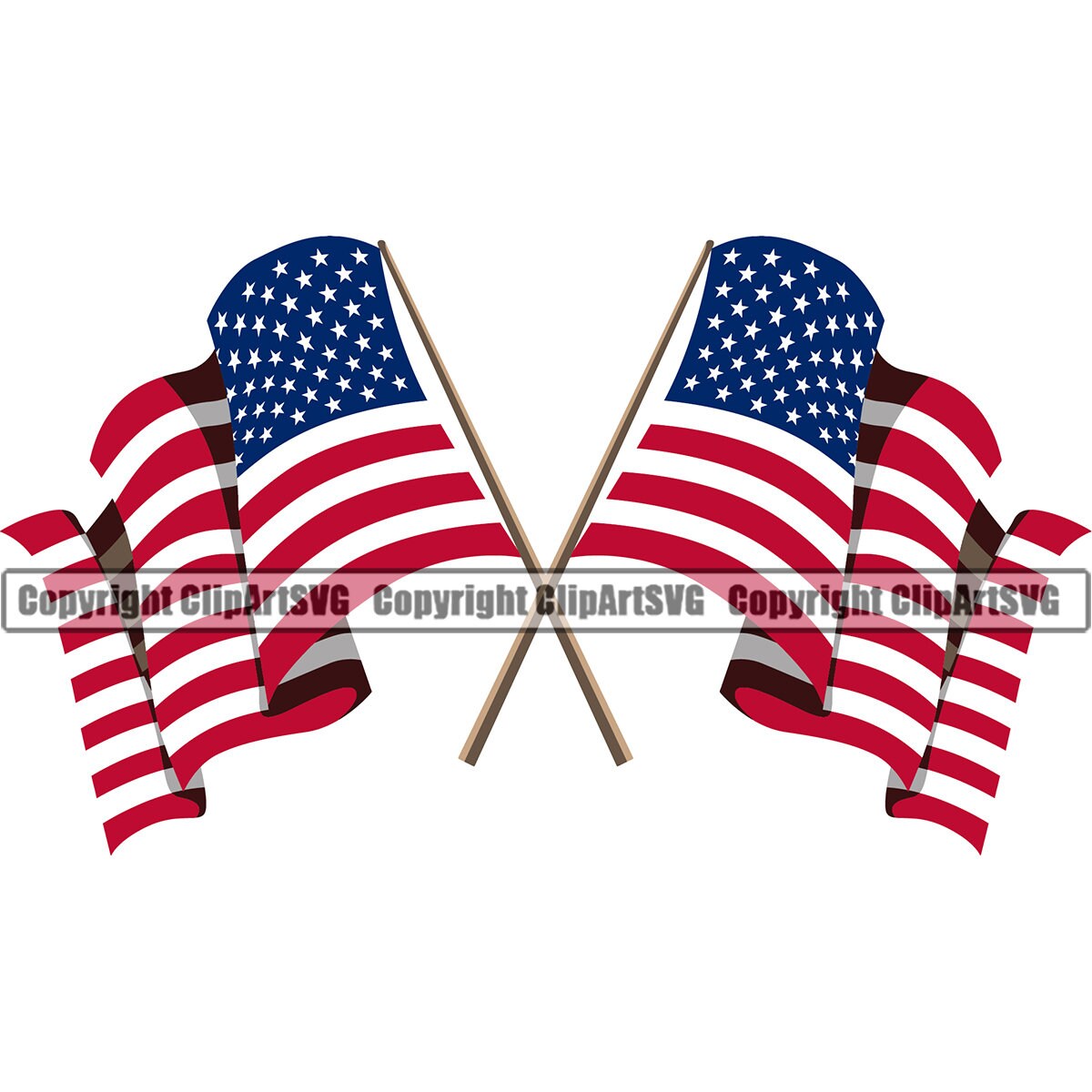 United States USA Wavy Waving Flag Pole America American US | Etsy