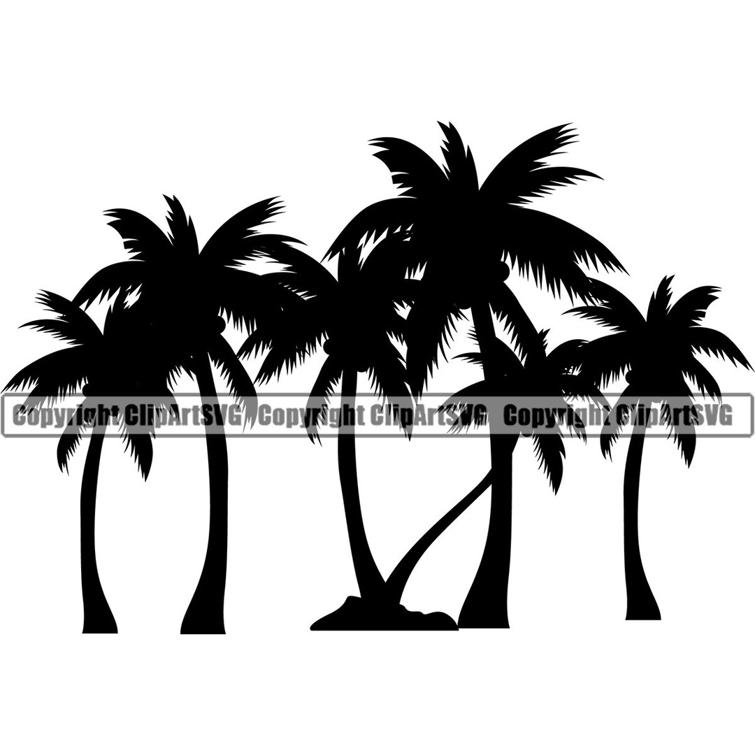 Palm Tree Silhouette Summer Relax Sun Sand Beach Ocean Nature Island ...