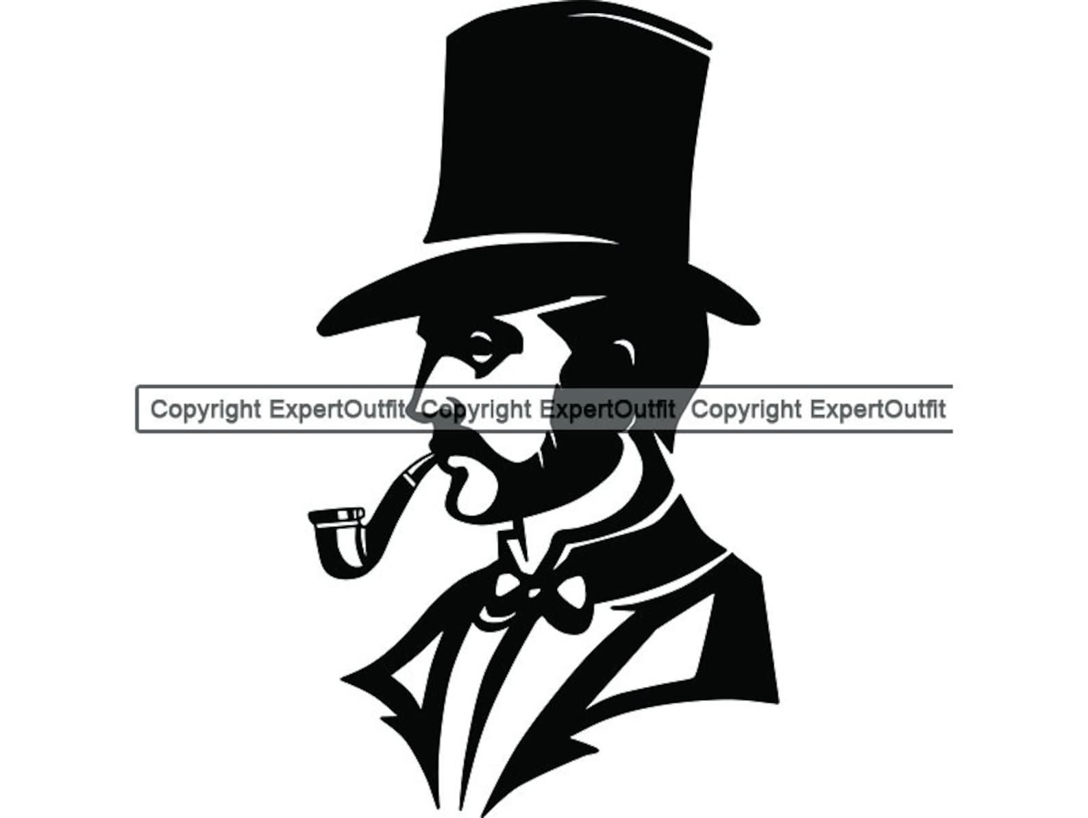 Smoking Man Logo Pipe Cigar Bar Tobacco Leaf Smoke Blunt Ash Ashes ...