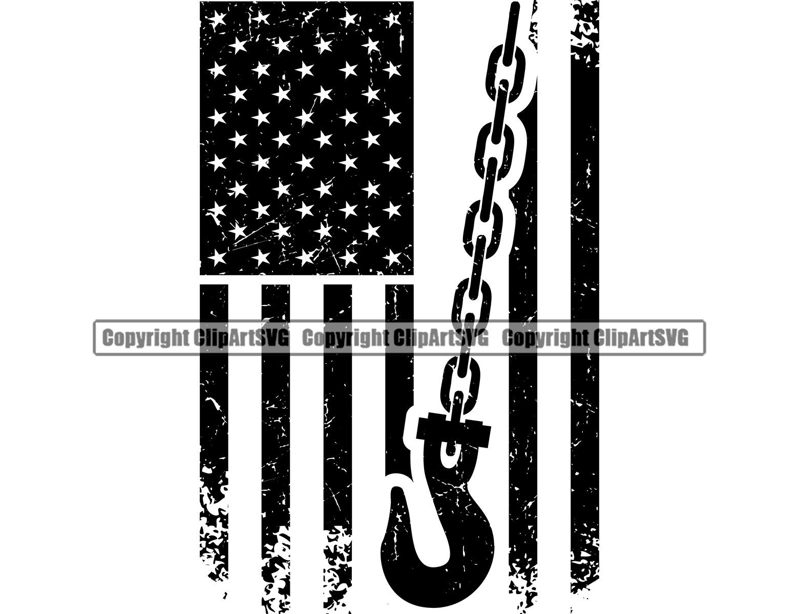 Tow Truck Driver USA America American Towing Chain Hook Trucking ...