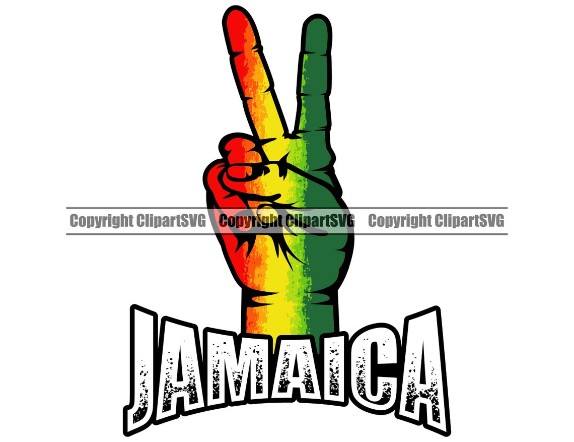 Rasta Reggae Jamaica Peace Sign Hand Music Love Hippy | Etsy