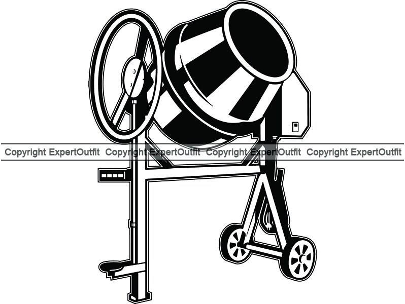 Cement Mixer Clipart