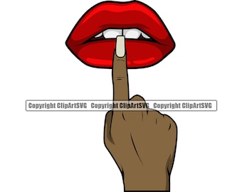 Shhh Mean Mouth Svg - Etsy
