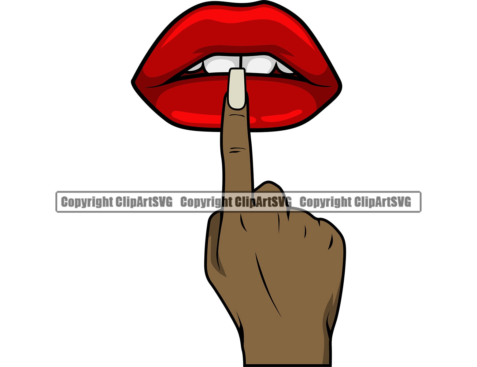 Shhh Lips Clipart