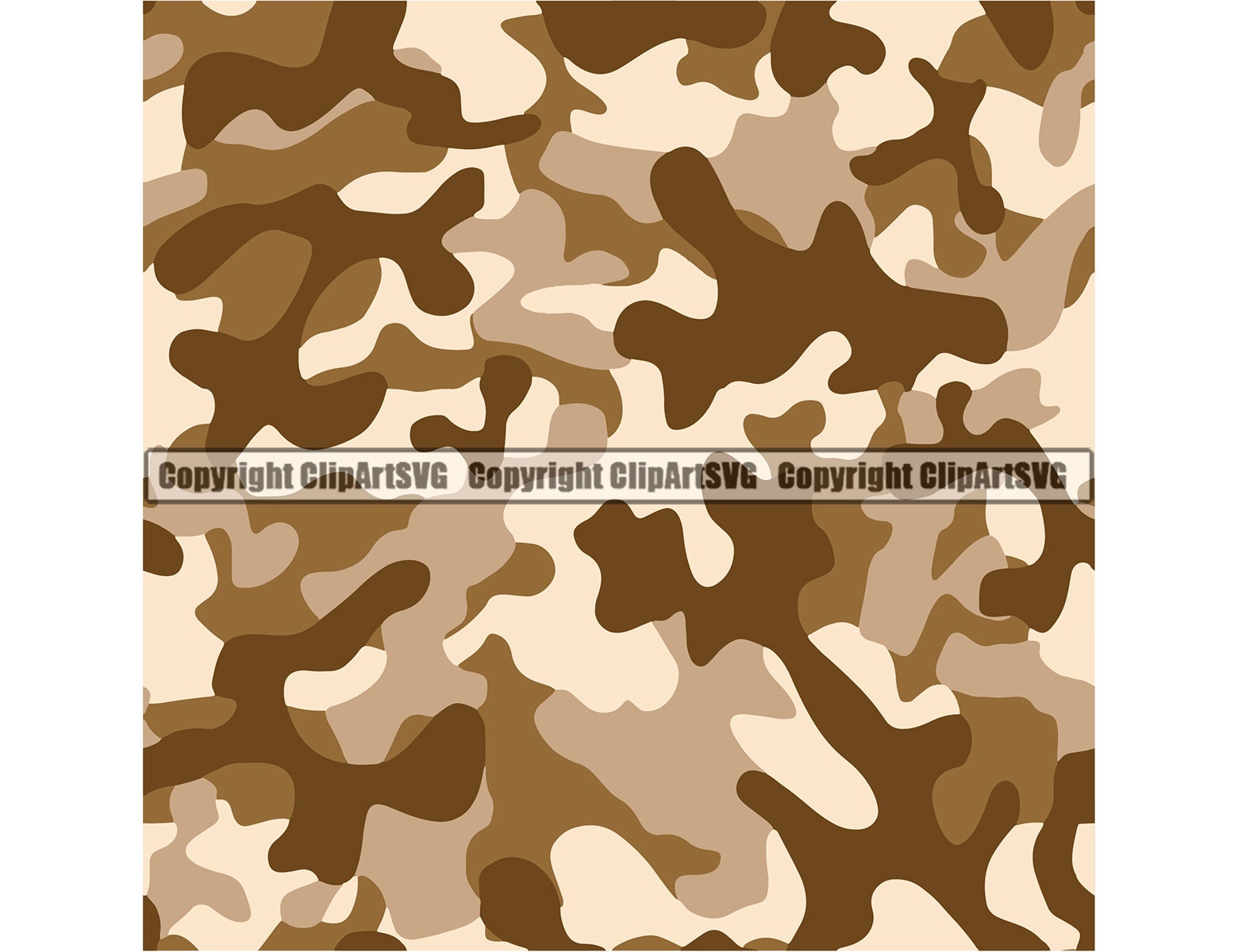 Brown Camo Camouflage Seamless Pattern Desert Army Print | Etsy