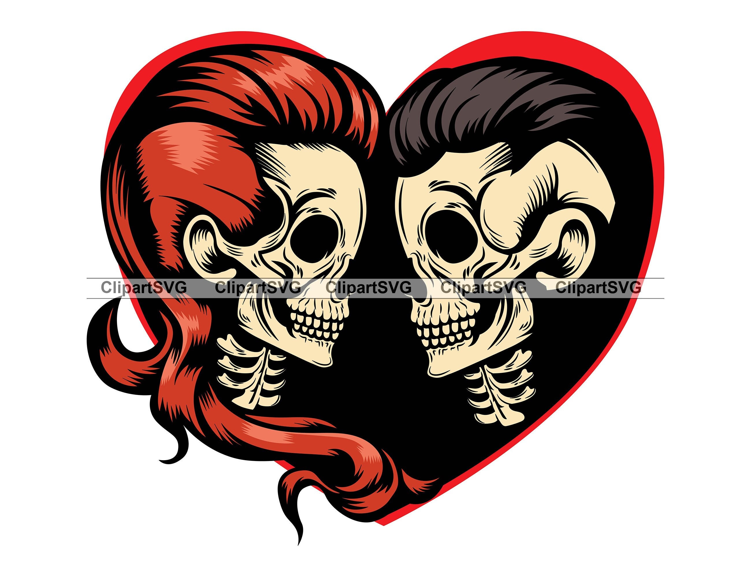 Skull Lovers Skeleton Couple Kiss Valentines Day Romance - Etsy