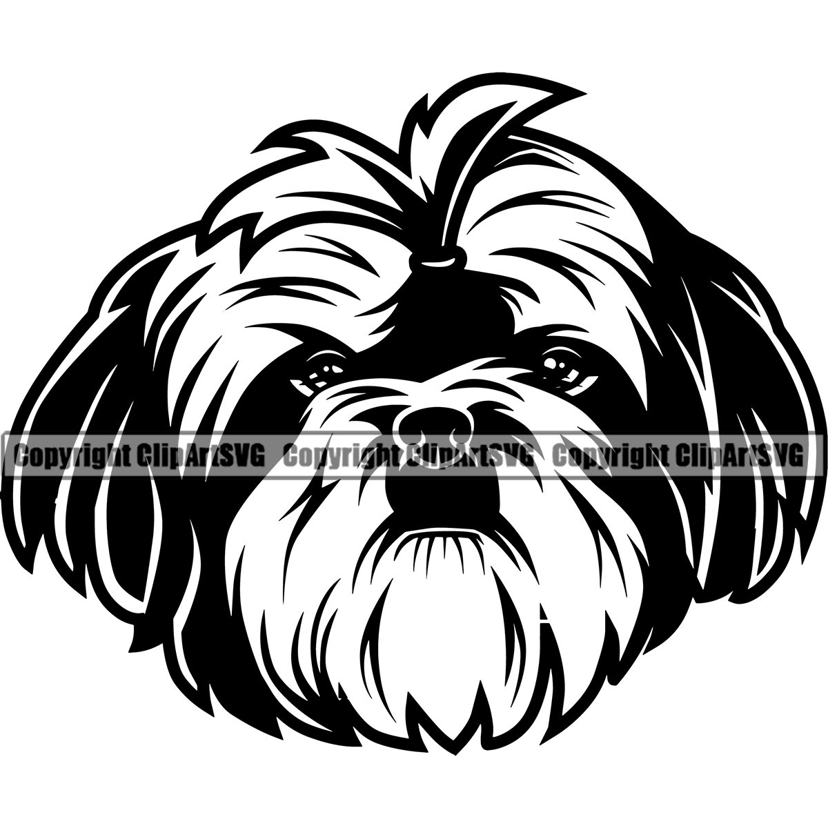 Shih Tzu Face Stencil
