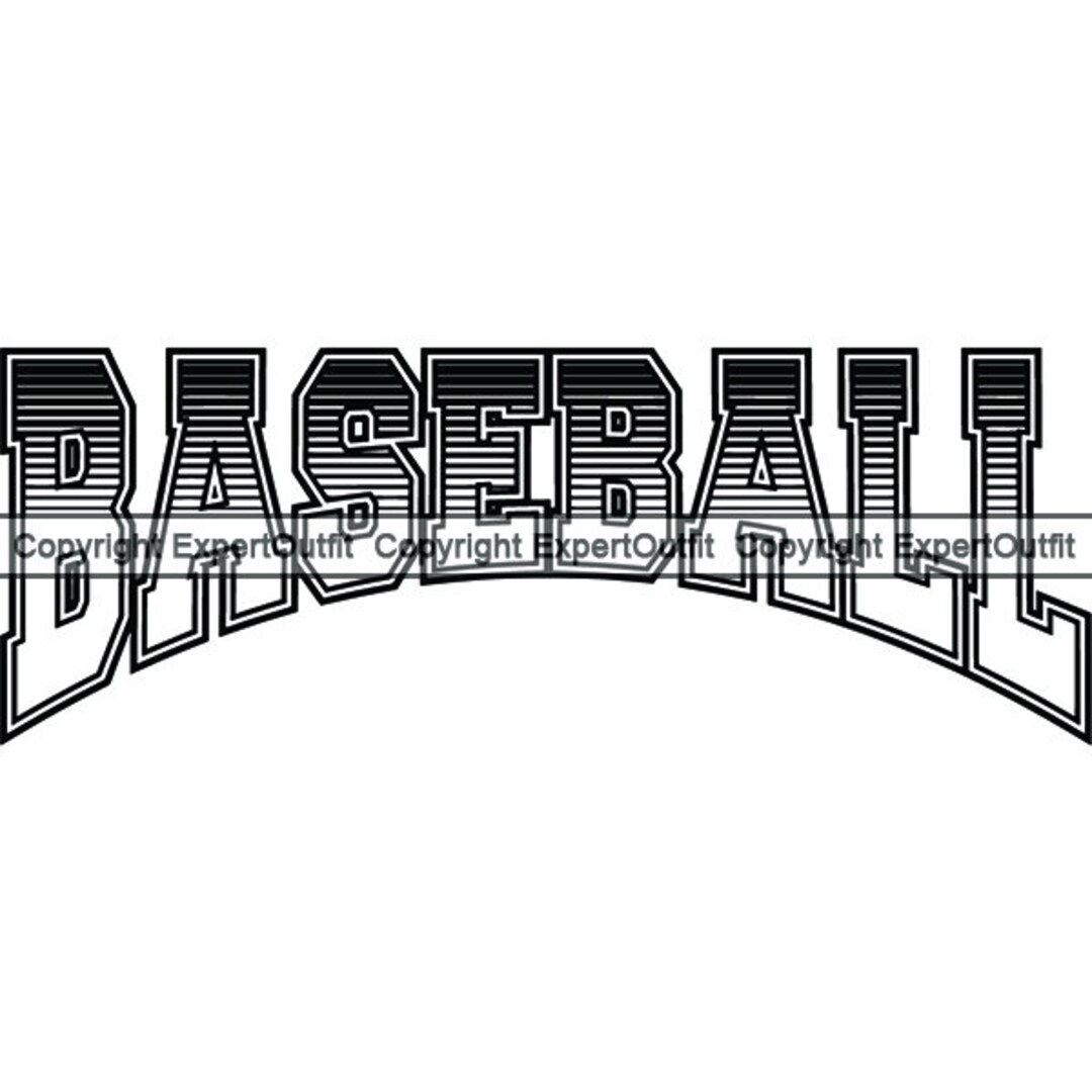 Baseball Text Base Ball Word Typeface Type Typeset Typesetting Word ...