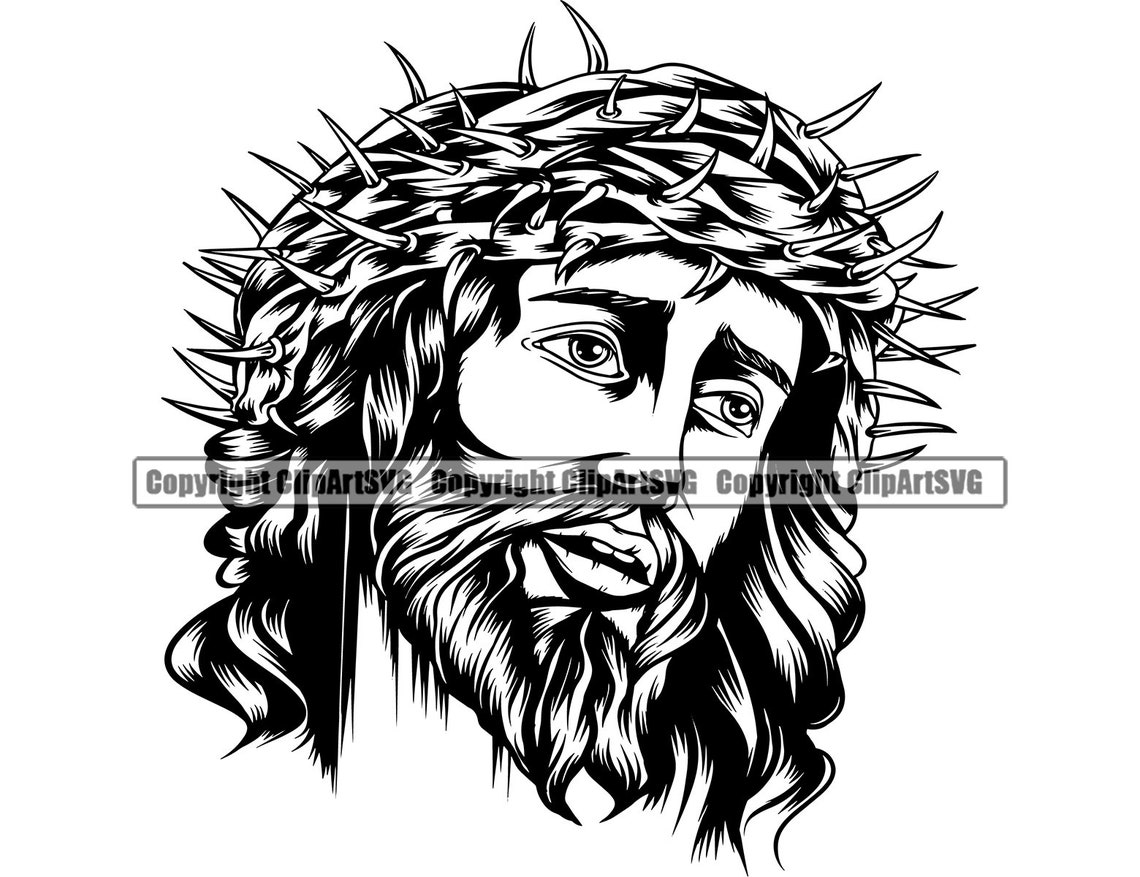 Jesus Christ Thorns Praying Religion Religious Worship God - Etsy