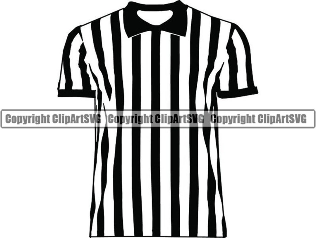 Referee Shirt #1 Official Jersey Uniform Pinstripes Outfit Sports ...