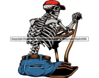Skeleton Truck Driver Svg - Etsy