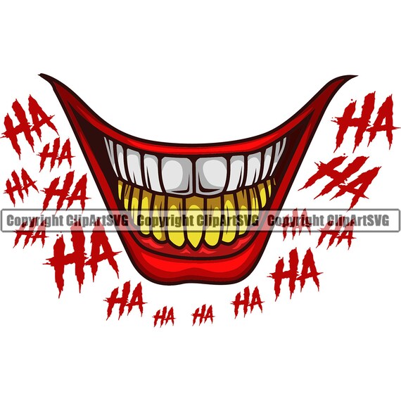 Joker Smile Gold Teeth Thug Clown Scary Mouth Mask Evil Grin - Etsy