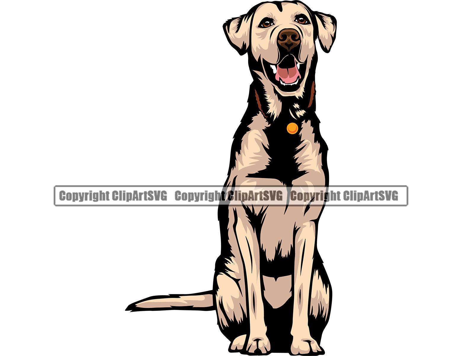 Labrador Retriever Dog Sit Sitting Breed Happy Puppy Pup Pet | Etsy