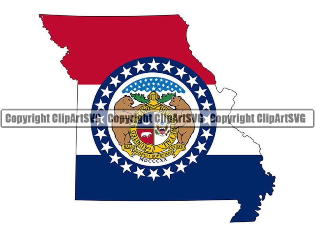 Missouri State Flag Shape Map U.S. US United America American Nation ...