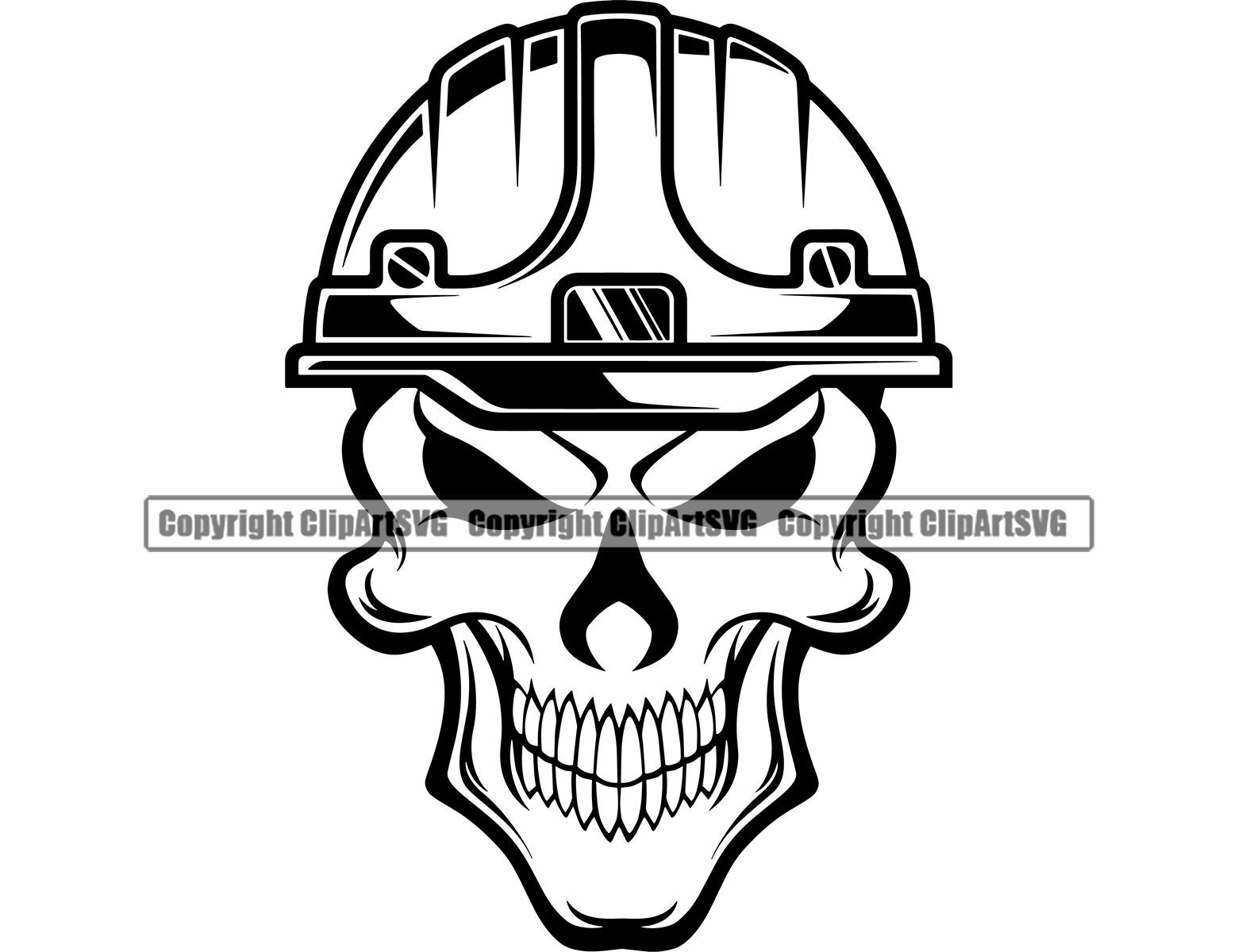 Construction Skull #2 Helmet Hard Hat Tool Toolbox Handyman Mechanic ...
