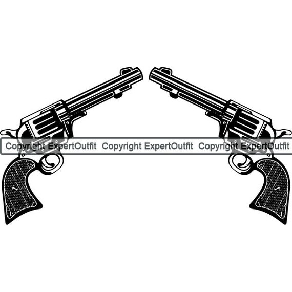 Cowboy Gun Revolver Double 38 Caliber Country Western Firearm - Etsy