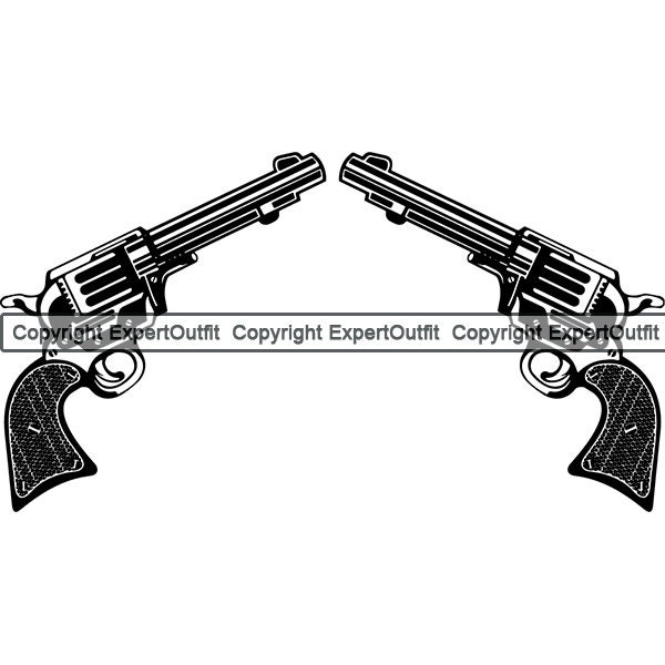 Cowboy Gun Revolver Double 38 Caliber Country Western Firearm - Etsy