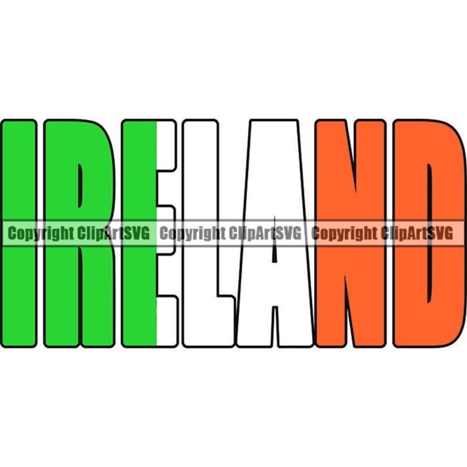 Ireland Text Flag Irish Europe European Country World National - Etsy