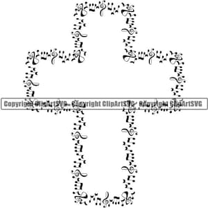 Musical Note Cross Svg - Etsy