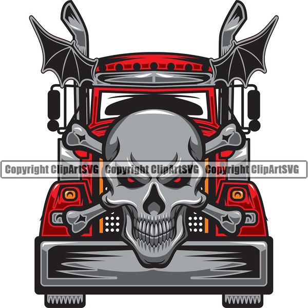 Skull Skeleton Semi Tractor Trailer - Etsy