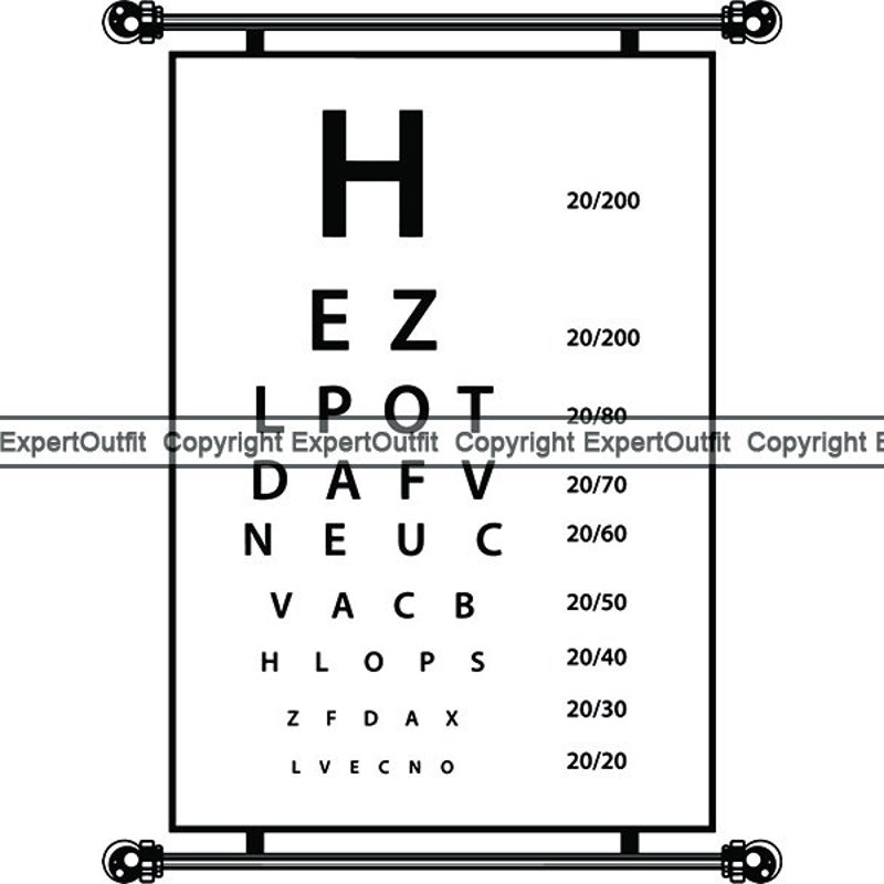 Visual Acuity Chart - Etsy