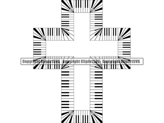Visual Arts Drawing & Drafting Piano Keys Cross Frame Border Music Note ...