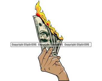 Burning Money Svg - Etsy