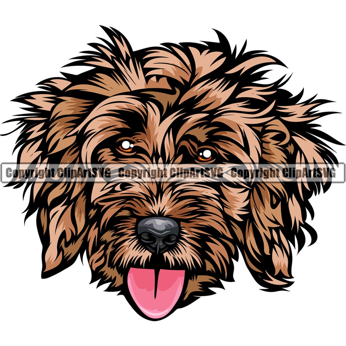 Cockapoo Dog Breed Happy Face Puppy Animal Pet Color Artwork - Etsy