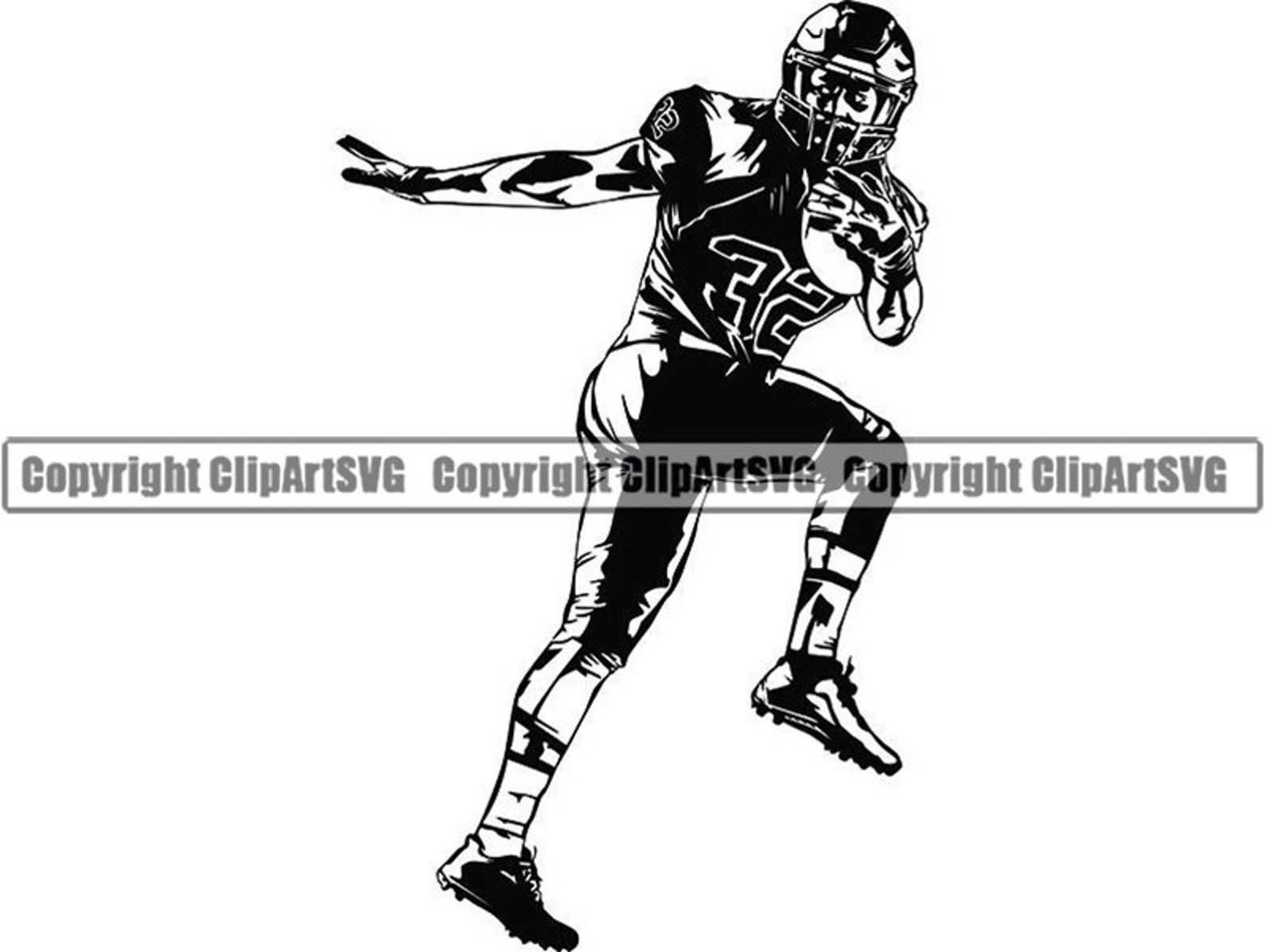 Football Player 9 Running Back Pads Helmet Cleats Equipment - Etsy