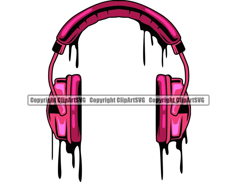 DJ Disc Jockey Headphone Drip Dripping Melt Melting Music - Etsy