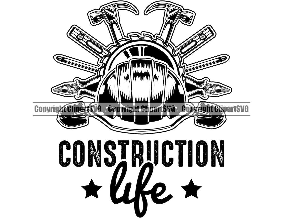 Construction Life Home House Repair Service Building Worker Tool ...