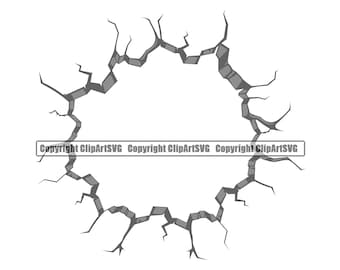Cracked Wall. Svg Png Eps Dxf Cut Files. - Etsy