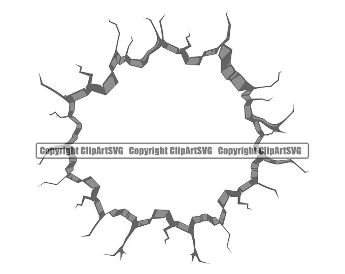 Cracked Wall. Svg Png Eps Dxf Cut Files. - Etsy