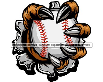 Ripped Baseball Svg - Etsy