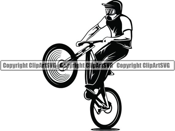 Bicycle Wheelie Clipart