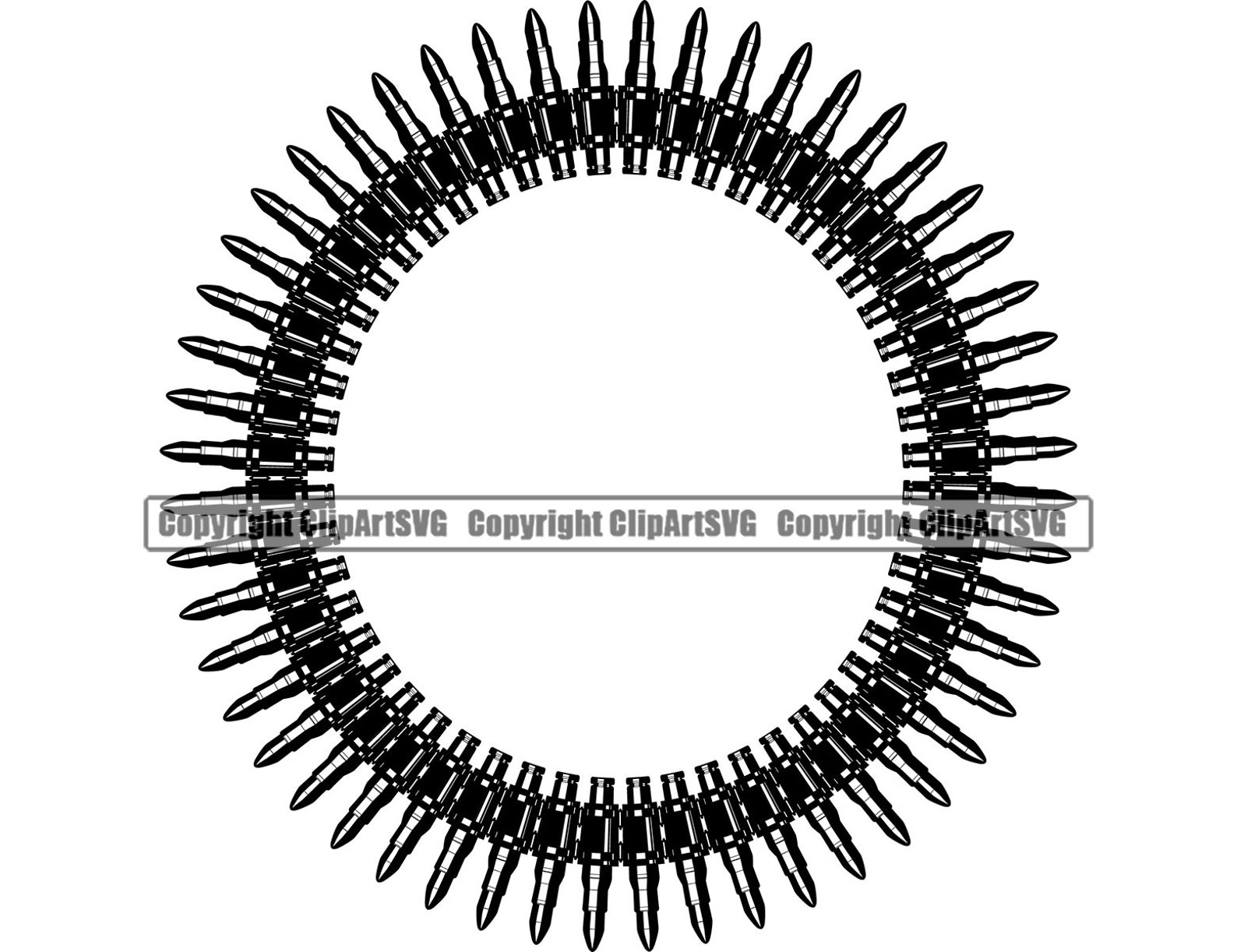 Bullet Chain Circle Ammunition Ammo Ak-47 Military Vet War Sign US ...