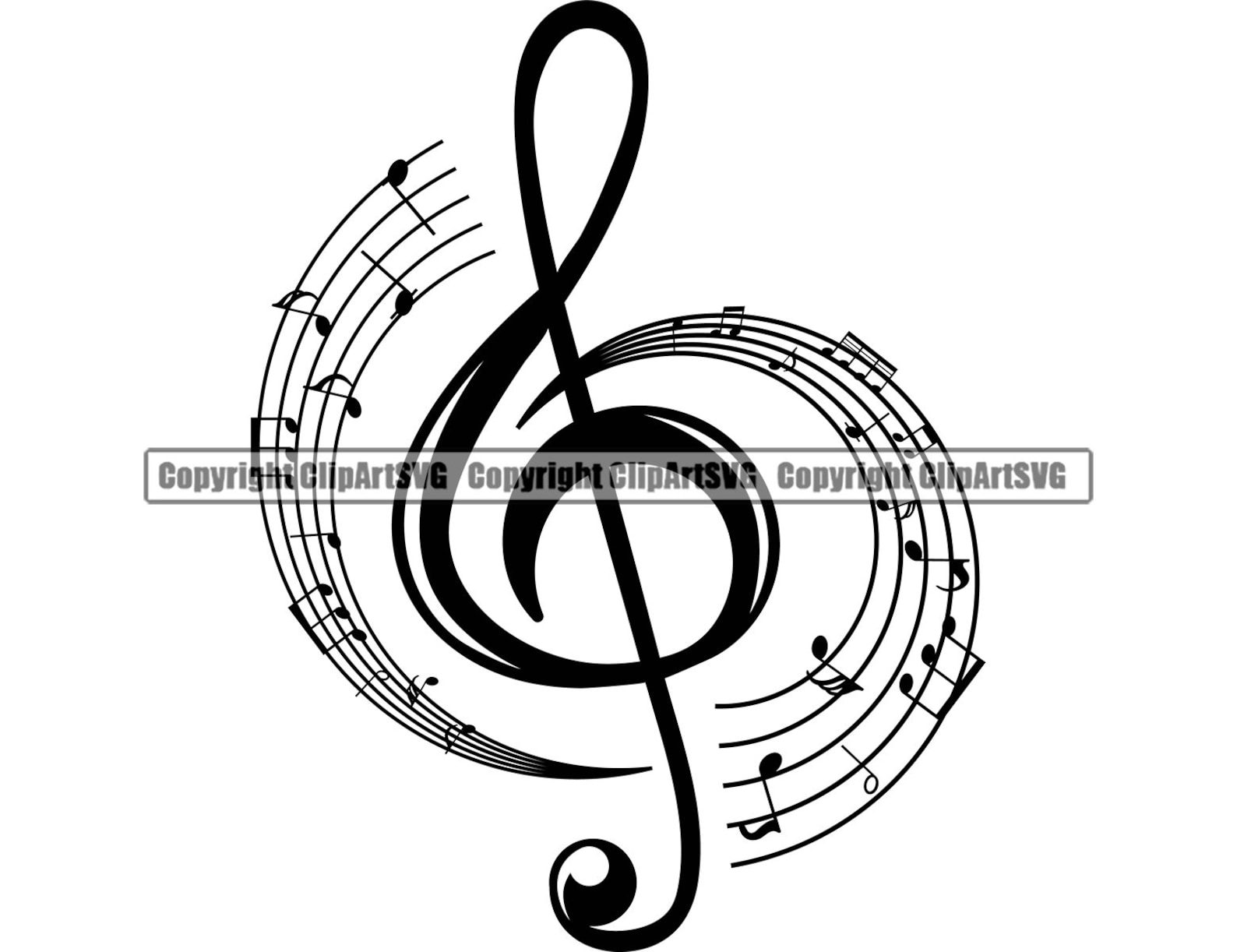 Music Note Symbol Treble Clef Sheet Musical Classical Piano | Etsy