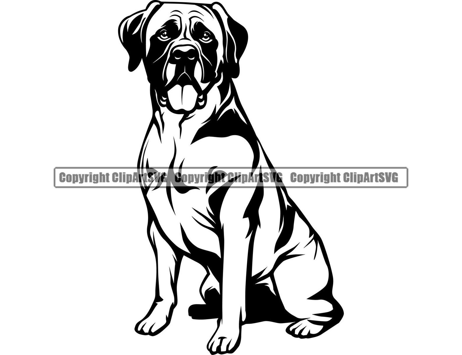 Bull Mastiff Dog Sit Sitting Breed Happy Paw Puppy Pup Pet K9 ...