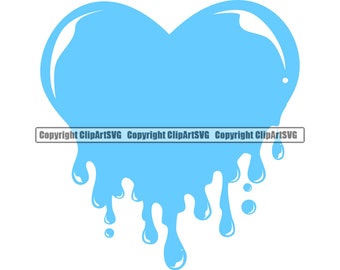 Dripping Heart Png | Etsy